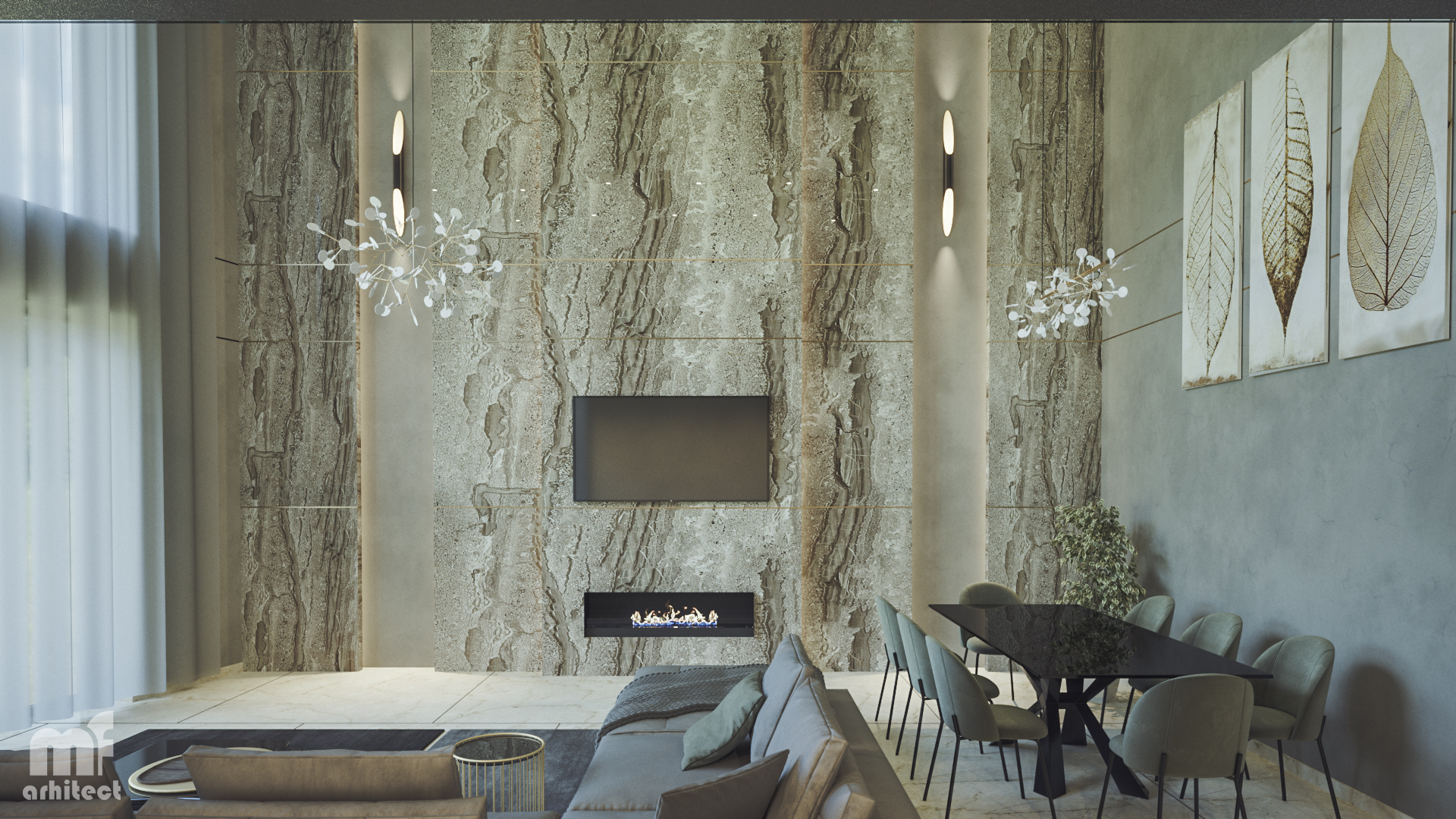 Arhitectura Amenajare Living proiect Design interior lux